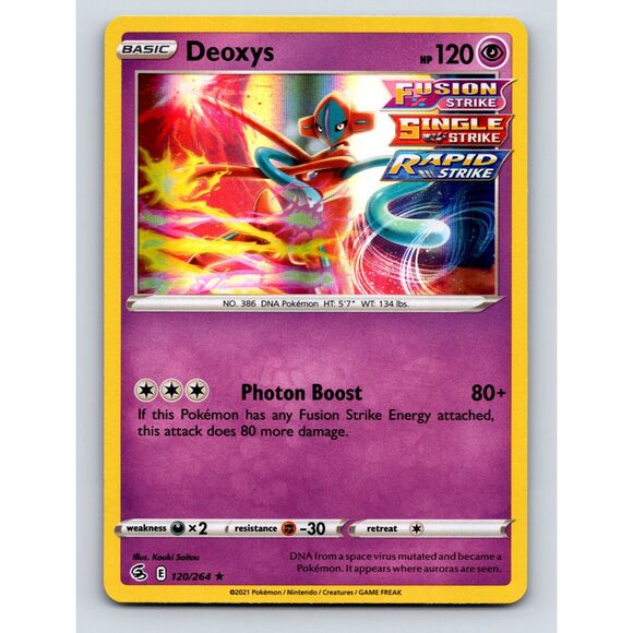 Pokemon | Games | Basic Deoxys Hp 2 Photon Boost Attack Rarity Vibrant ...